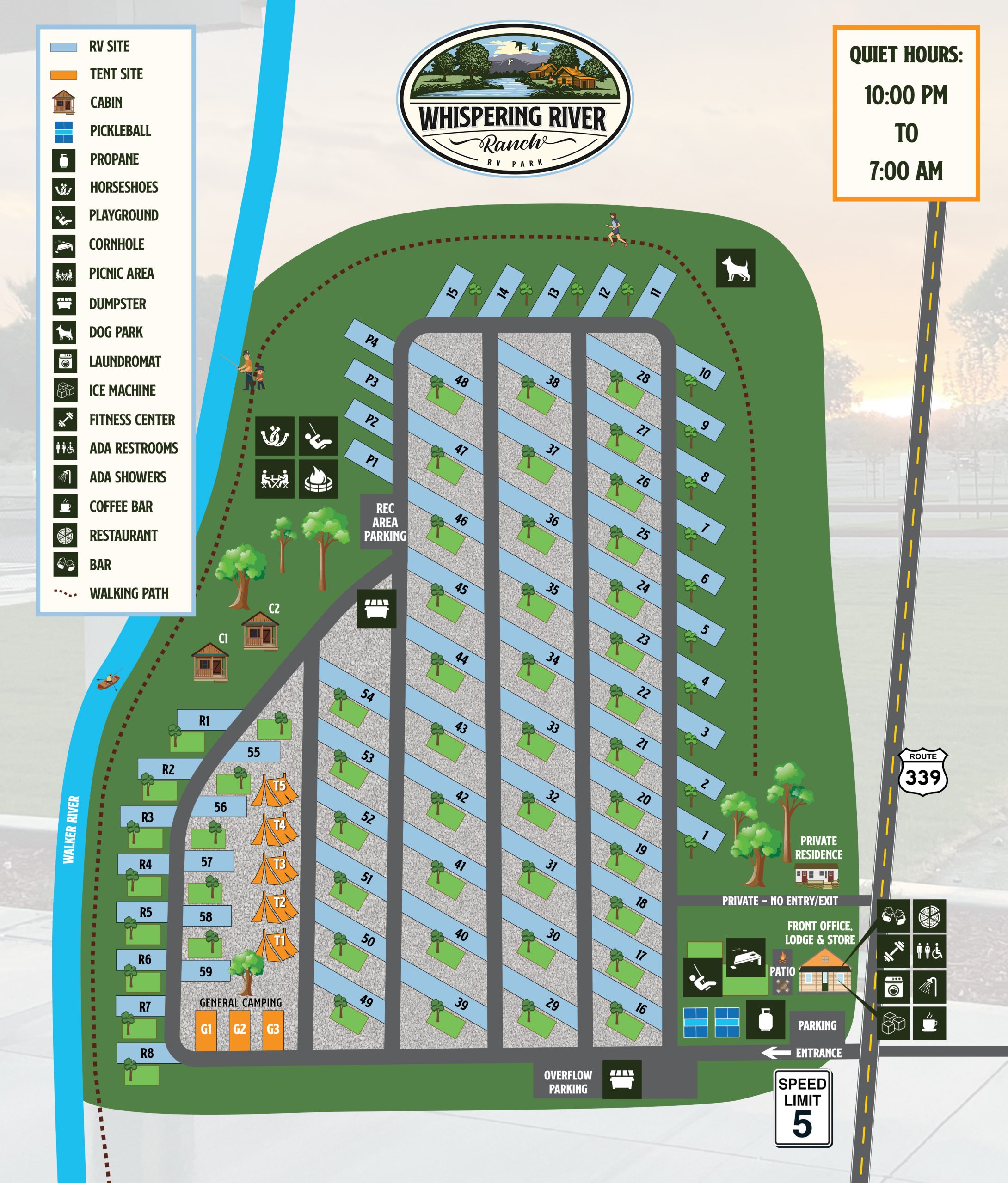 Park Map & Policies | Campground Map | Family RV Park